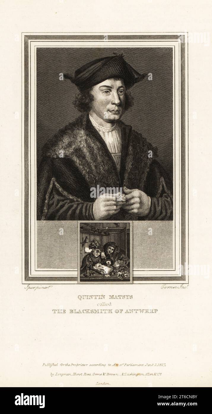 Portrait of Quentin Matsys, Flemish painter in the Netherlandish ...