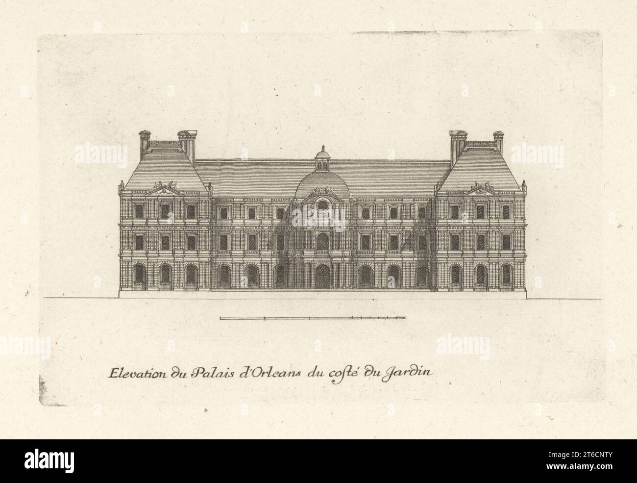 Elevation of the garden side of Luxembourg Palace (Palais du Luxembourg ...