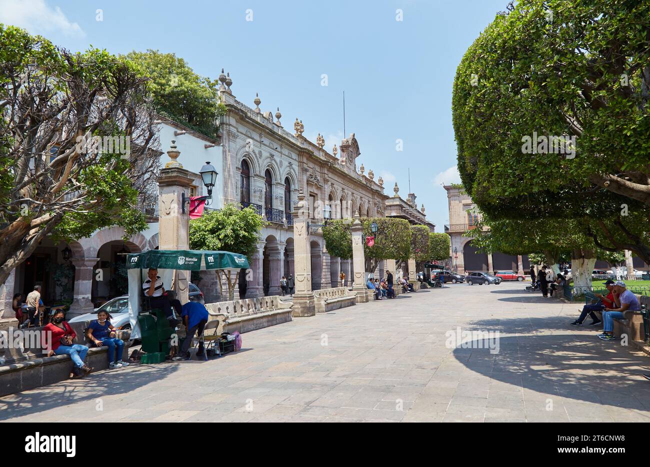 The Michoacan state capital of Morelia, the City of Pink Stone Stock ...