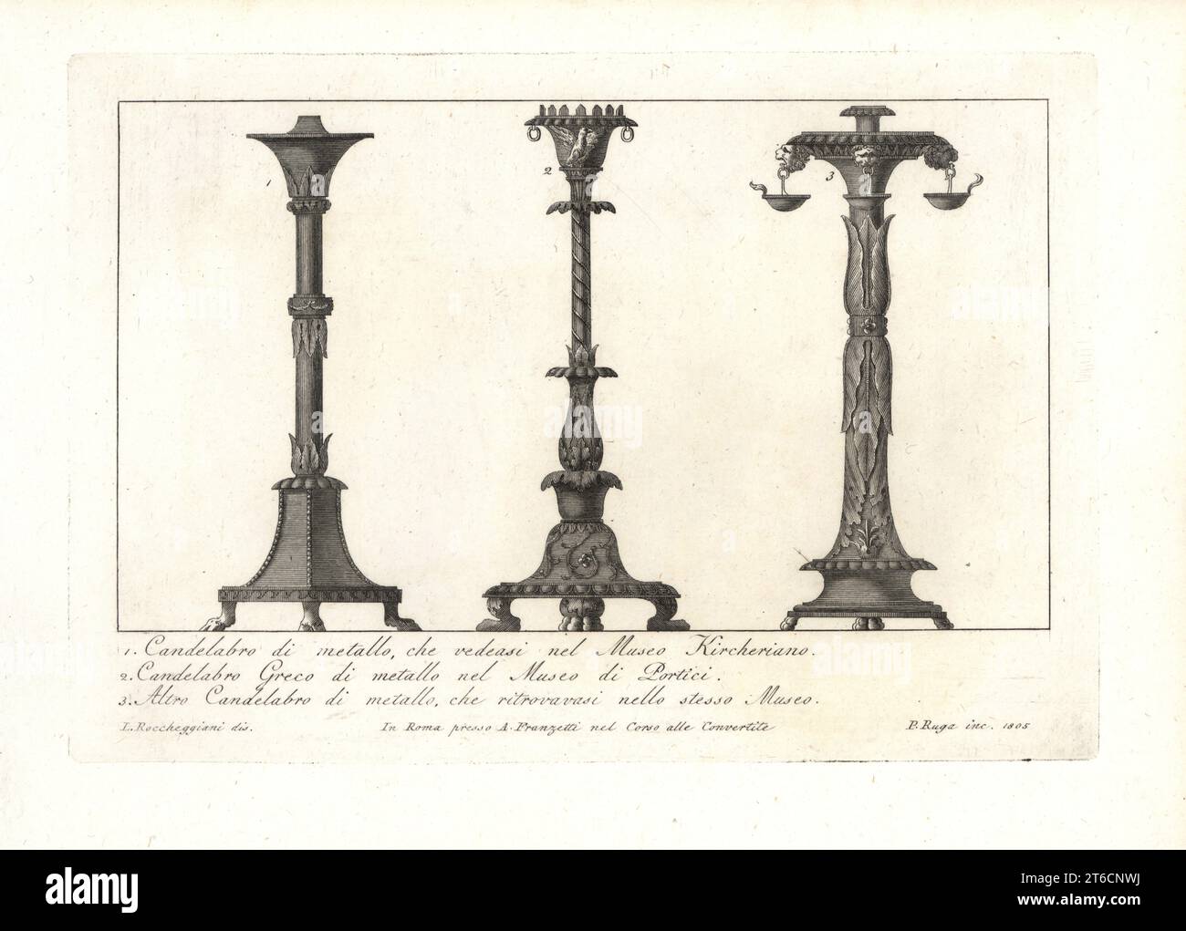 Metal candelabra in the Kircherian Museum 1, Greek metal candelabra 2 ...