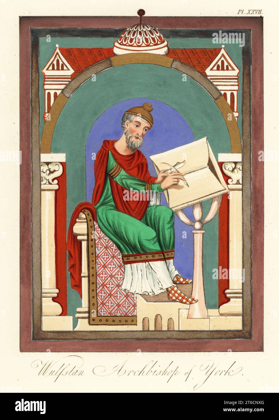 Wulstan II (or Wulfstan), Archbishop of York, died 1023.. He is shown ...