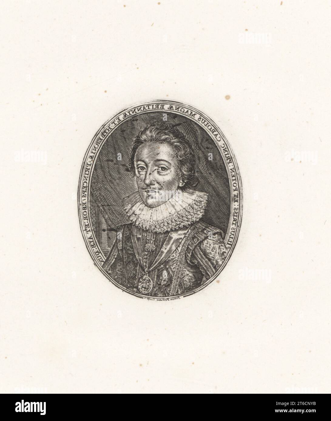 Oval portrait of Charles, Prince of Wales, later King Charles I of ...