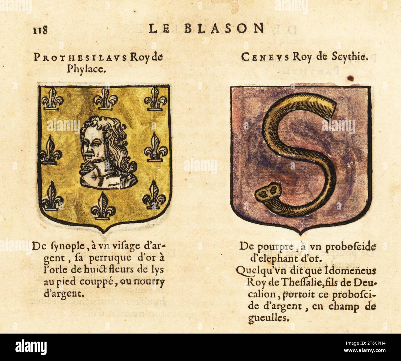 Coat of arms of mythological figures Protesilaus, king of the ...