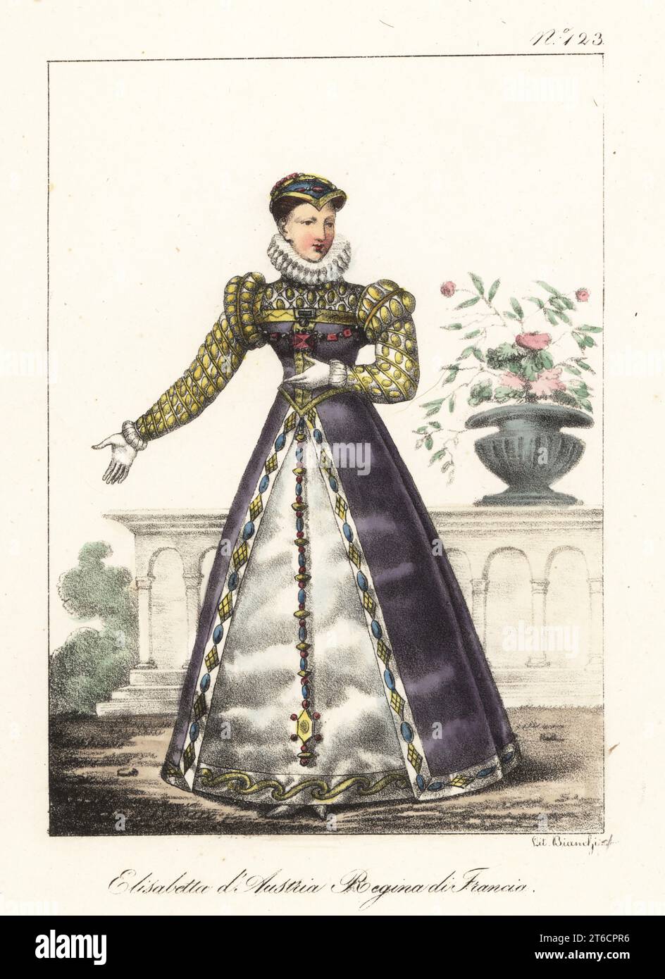 Elisabeth of Austria, Queen of France from 1570 to 1574 as the wife of ...
