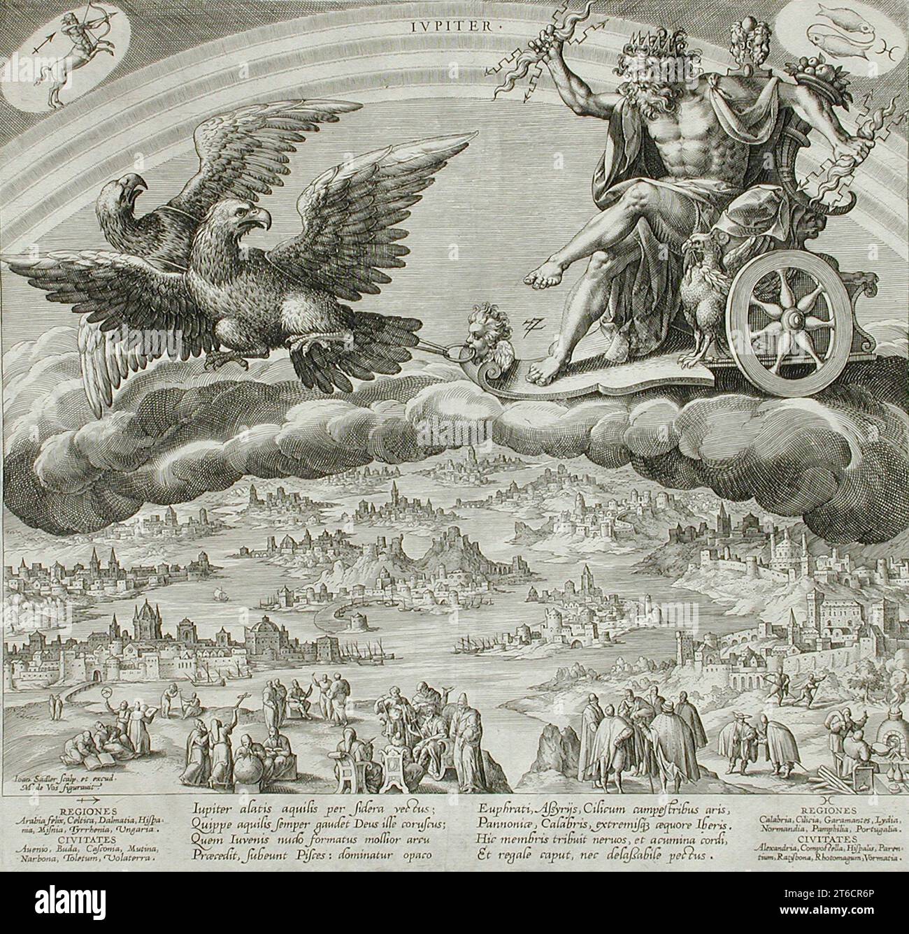 Jupiter, c1585. Series: The Seven Planets, pl. 3 Stock Photo - Alamy