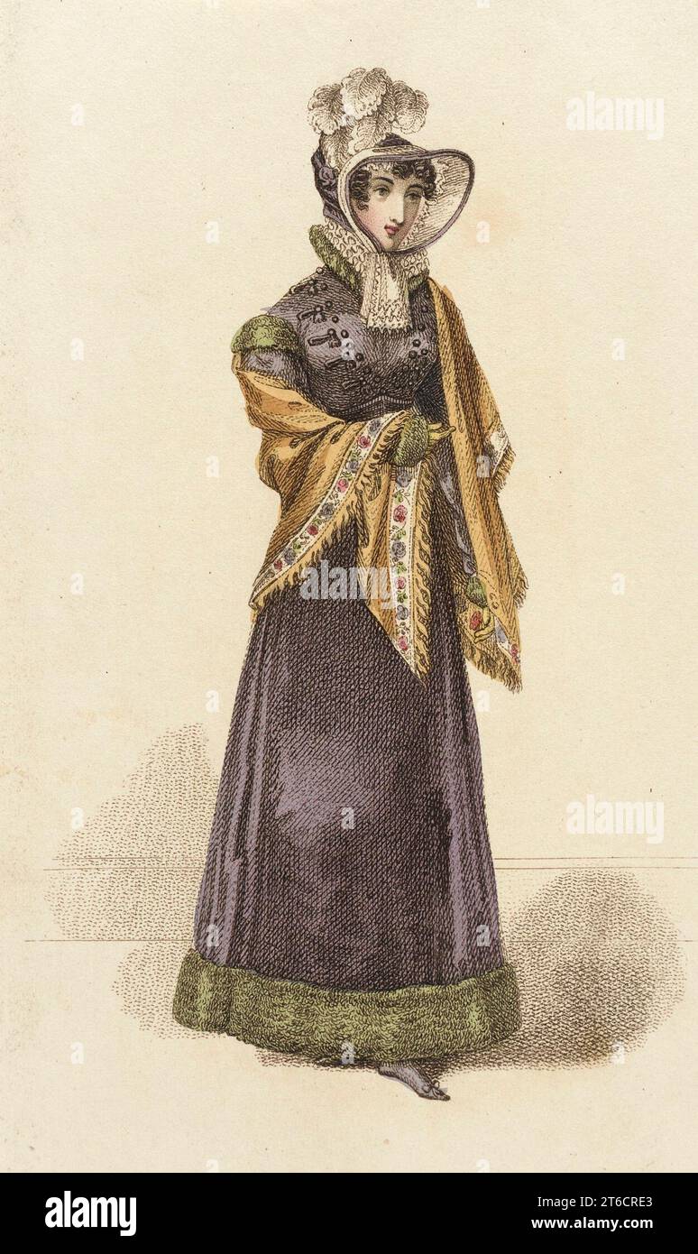 Fashion Plate (Walking Dress), 1821 Stock Photo - Alamy