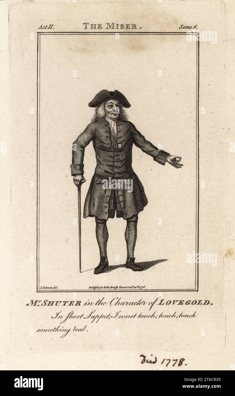 Mr. Edward Shuter in the character of Lovegold in Henry Fieldings The ...