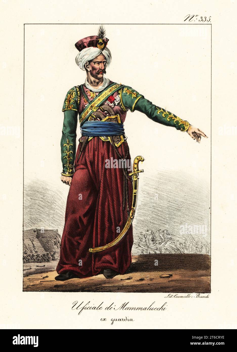 Uniform of an officer of the Mamelukes of the Imperial Guard, Napoleon ...