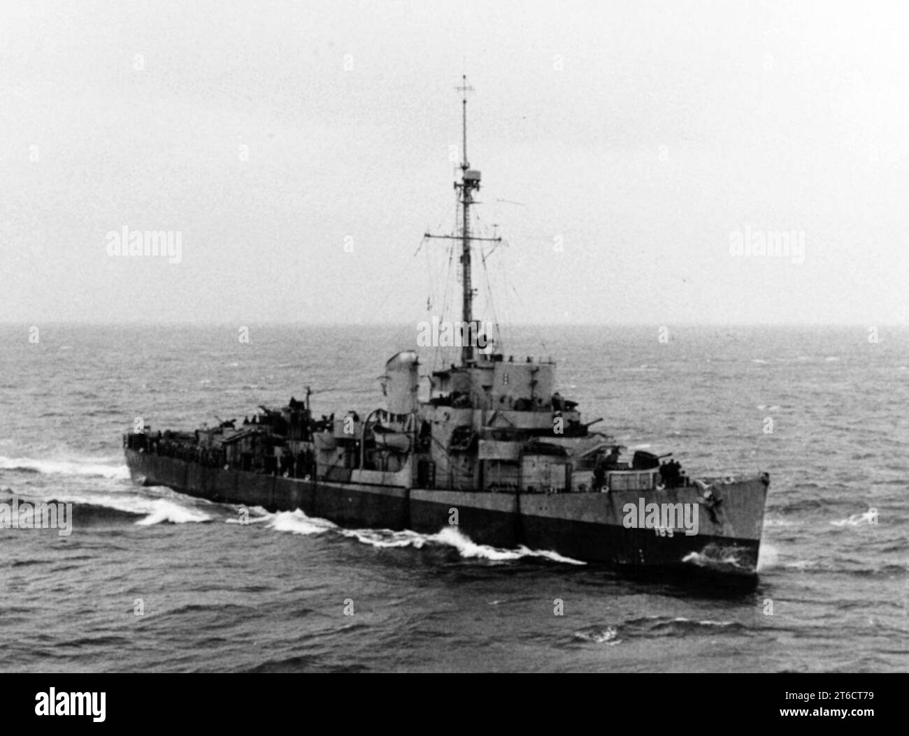 USS Bronstein (DE-189) underway at sea on 11 August 1944 Stock Photo ...