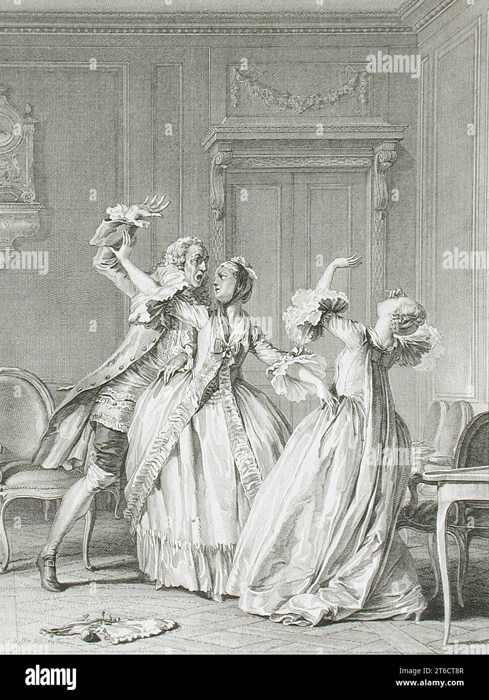 Slap in the Face, 1774. Book: Rousseau's Nouvelle Héloise Stock Photo ...