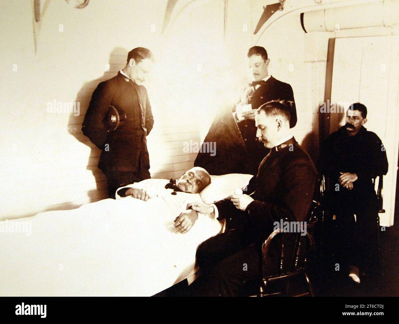 USS Brooklyn (ACR-3), Sick Bay, 1898 (25588808080 Stock Photo - Alamy