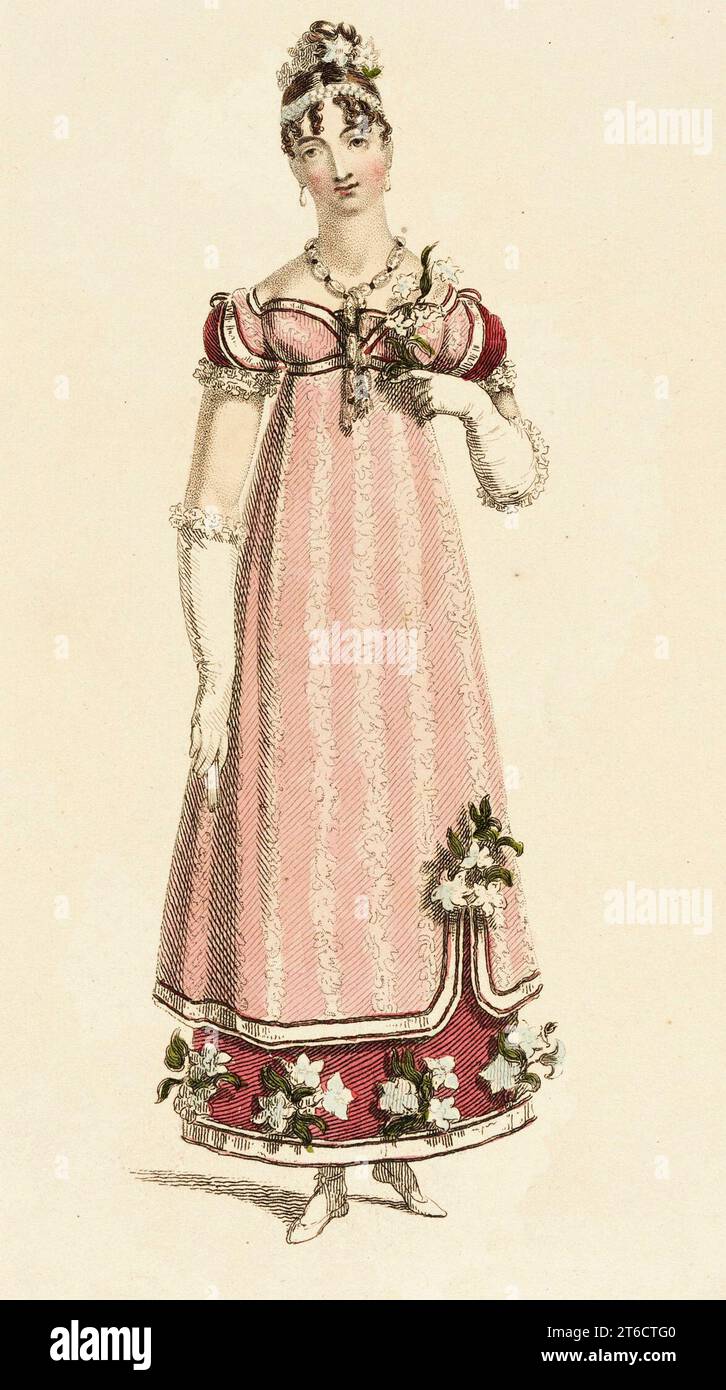 Fashion Plate (Evening Dress), 1815 Stock Photo - Alamy