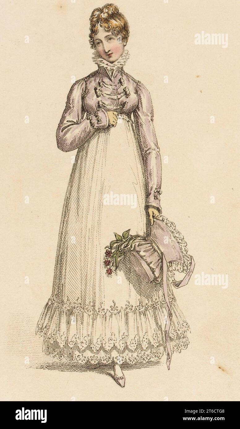 Fashion Plate (Walking Dress), 1817 Stock Photo - Alamy