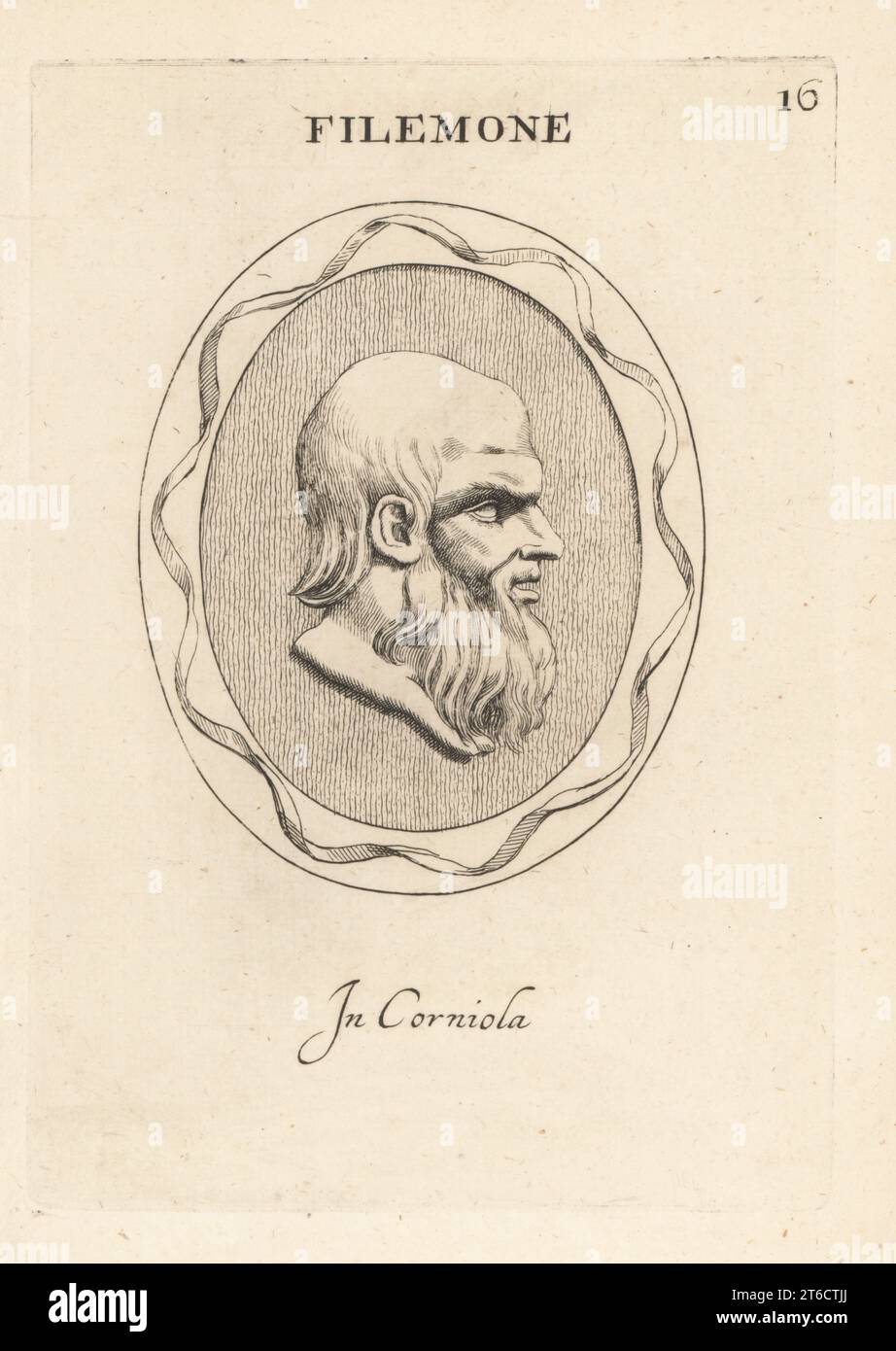 Bust of Philemon, Athenian poet and playwright of the New Comedy, c ...