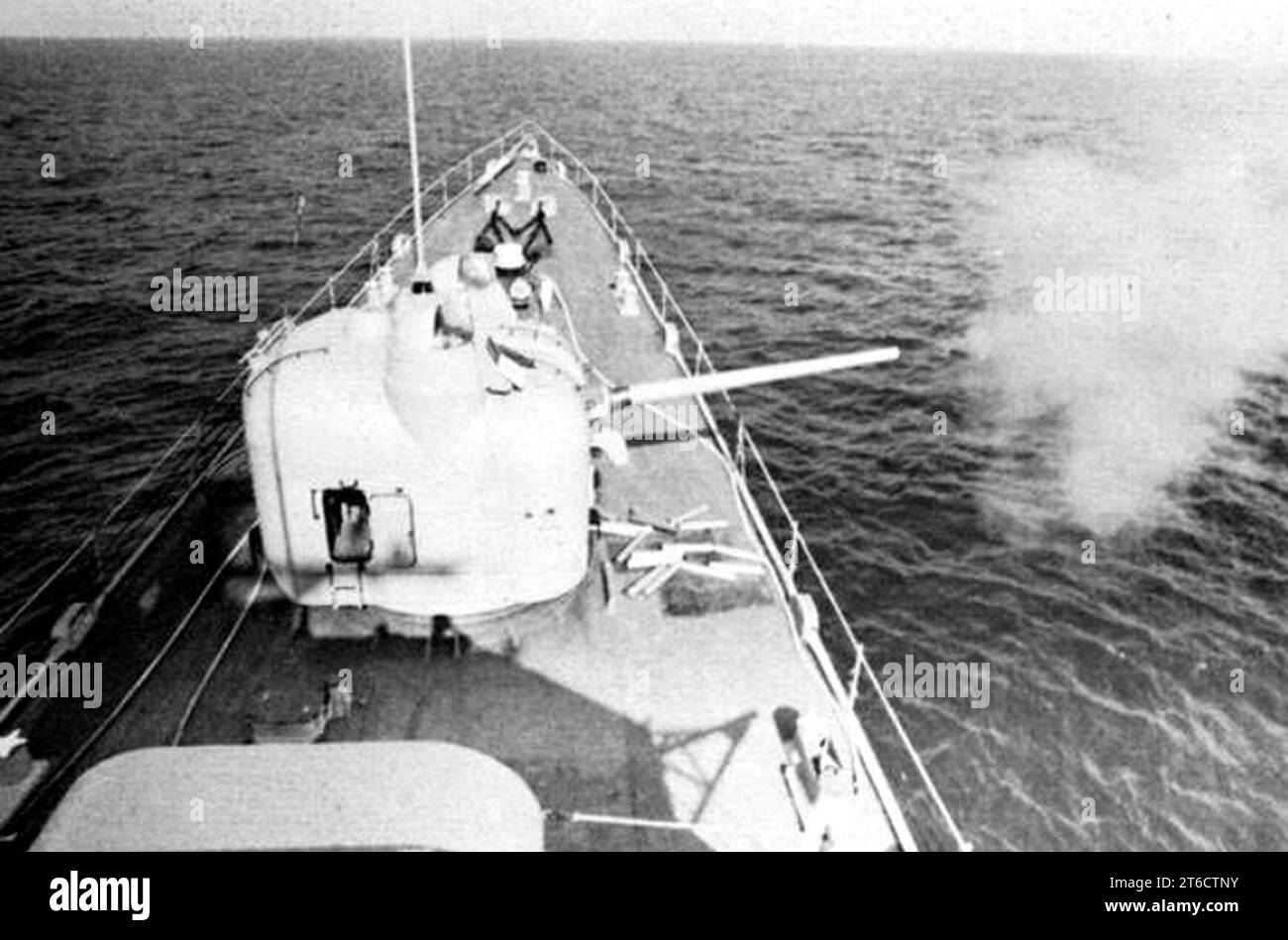 USS Buchanan (DDG-14) shelling targets in Vietnam, in 1968 Stock Photo ...