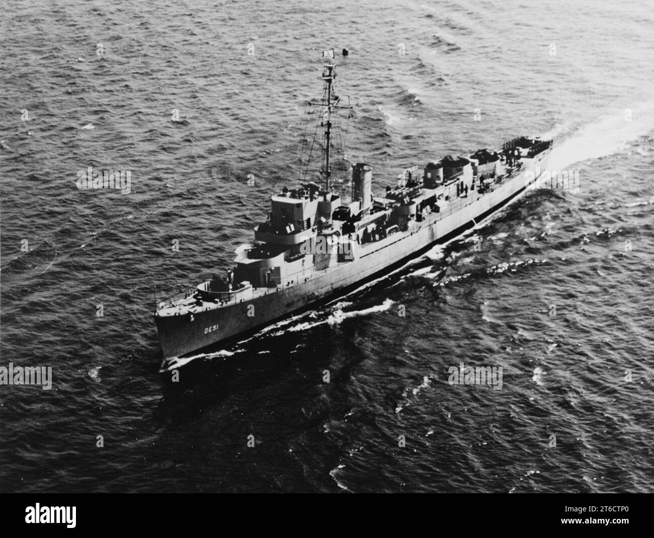 USS Buckley (DE-51) underway in Boston Harbor on 24 April 1943 Stock ...