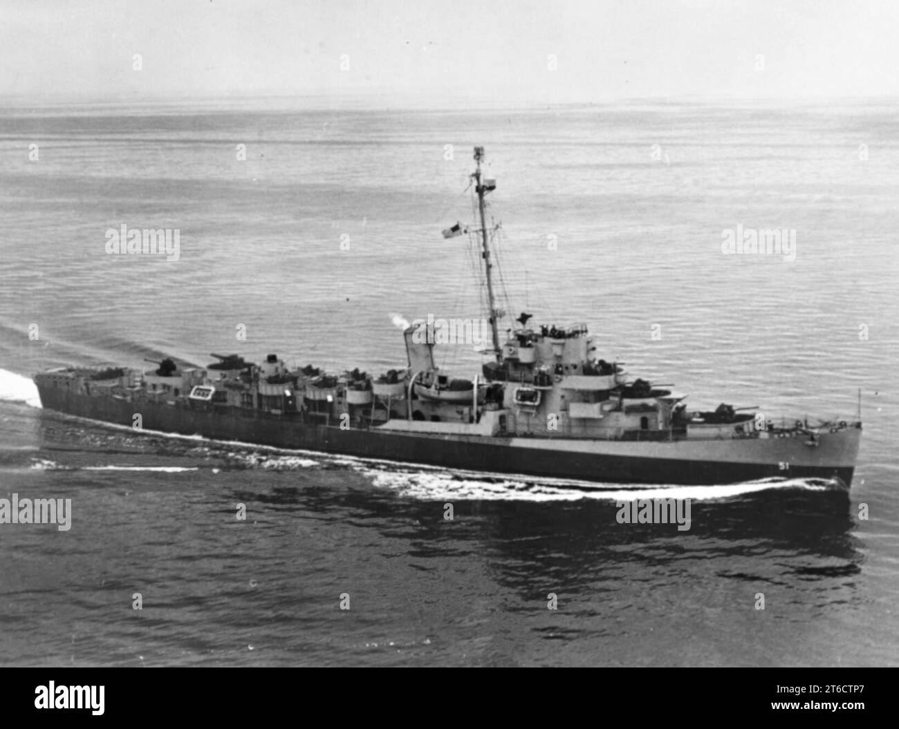 USS Buckley (DE-51) underway in the Atlantic Ocean on 10 June 1944 ...