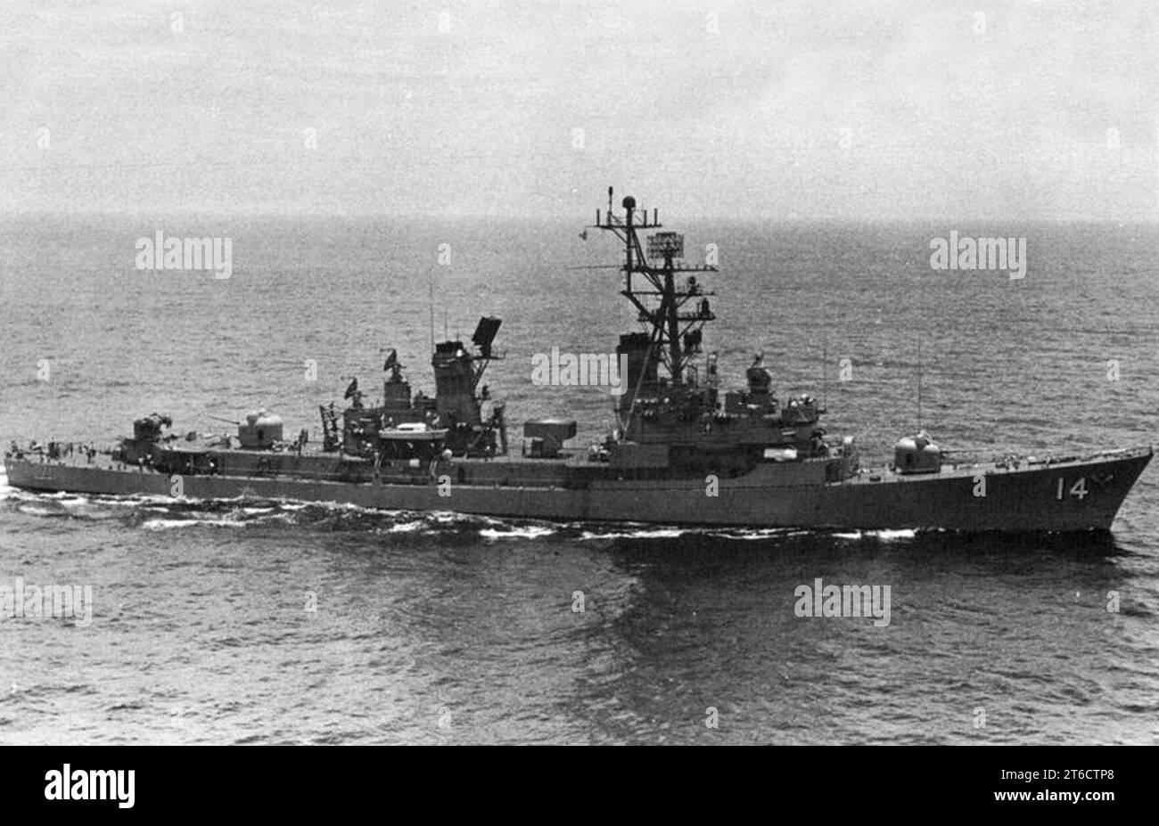 USS Buchanan (DDG-14) underway at sea, in 1968 Stock Photo - Alamy