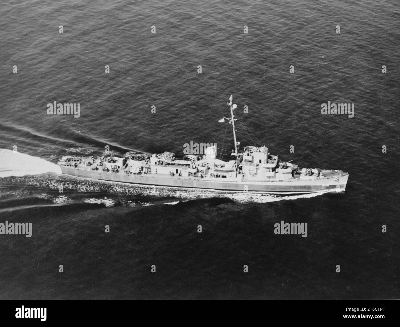 USS Buckley (DE-51) underway off Rockland, Maine (USA), on 3 July 1943 ...