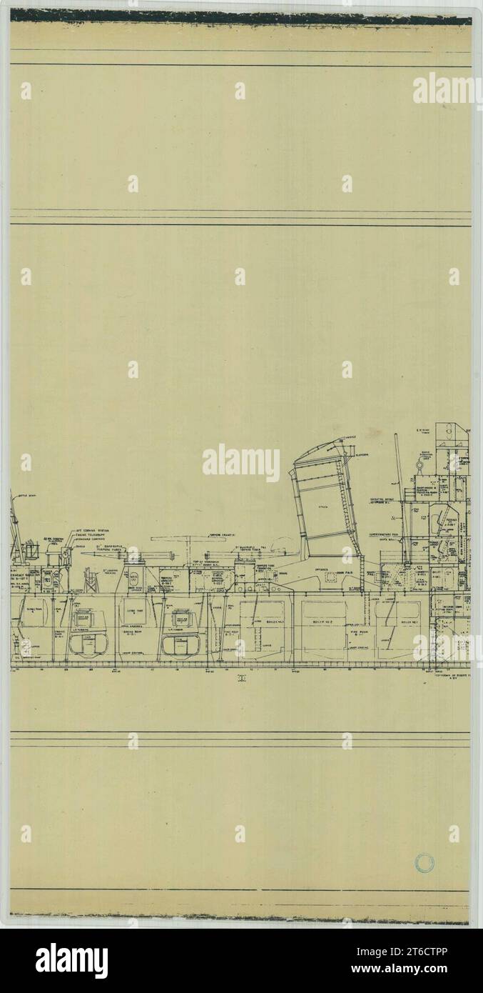 USS Buck (DD-420)- Booklet of General Plans. Inboard Profile Stock ...
