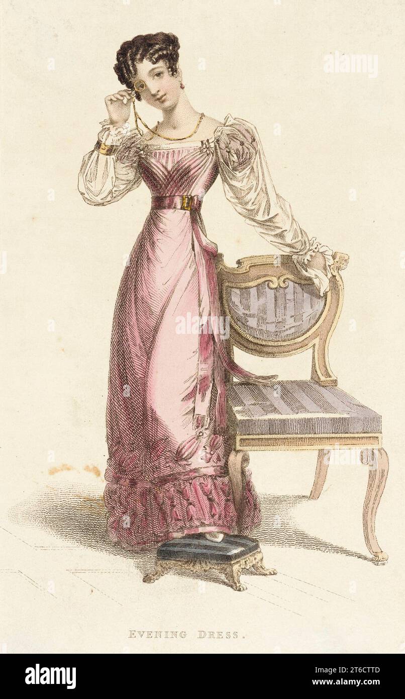 Fashion Plate (Evening Dress), 1825 Stock Photo - Alamy