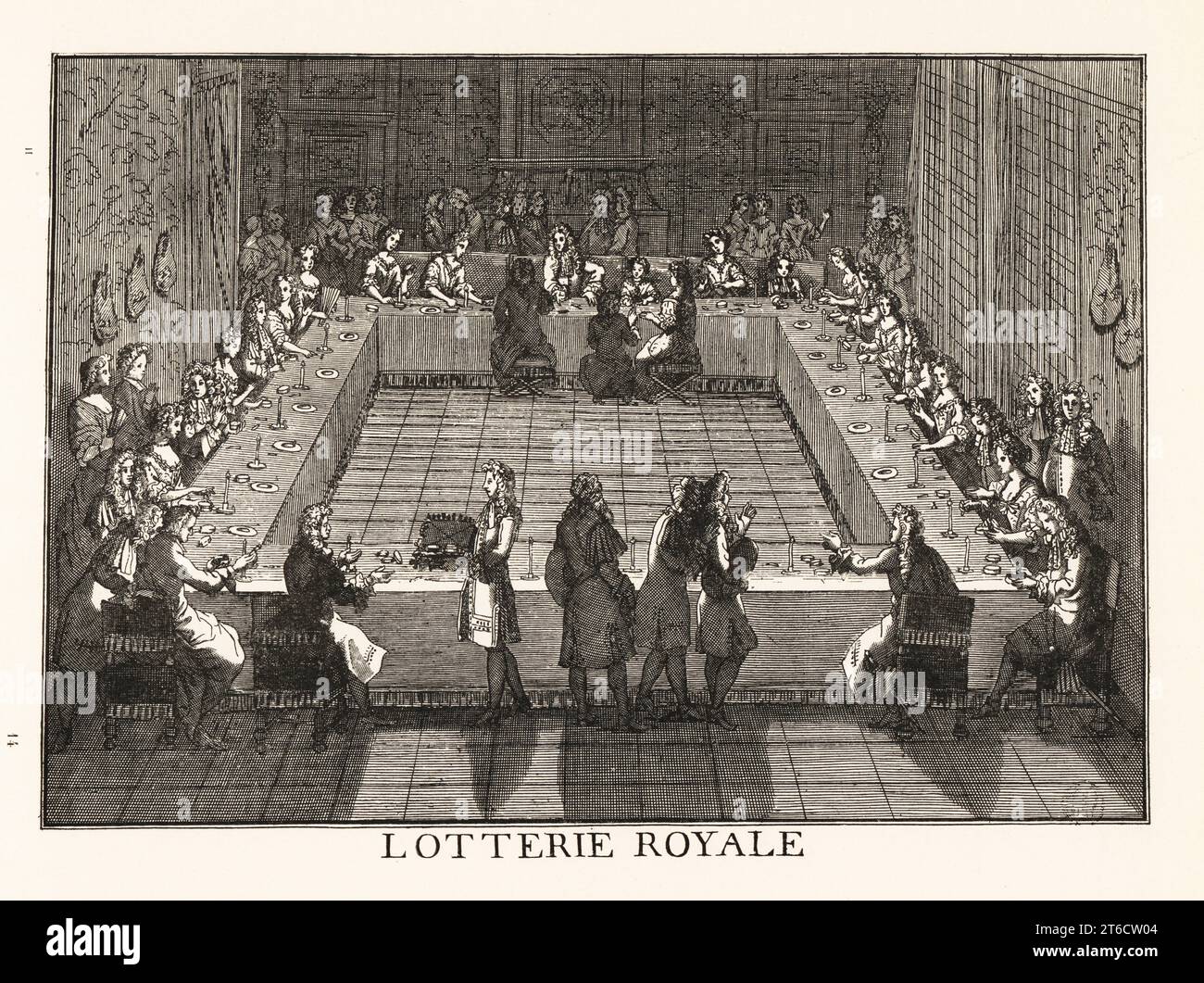 King Louis XIV holding the royal lottery as part of his wedding ...