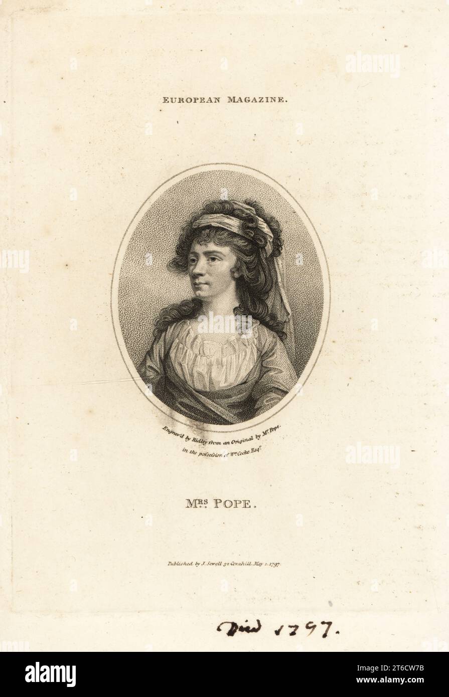 Miss Elizabeth Pope (1740-1797), nee Elizabeth Younge, English actress ...