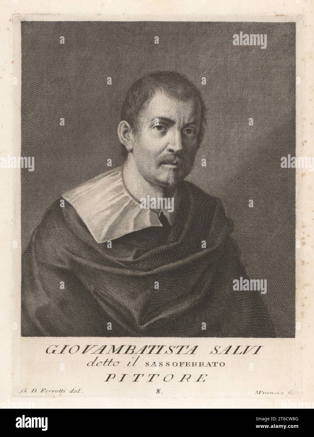 Giovanni Battista Salvi, Italian Baroque painter, 1609-1685. Son of ...