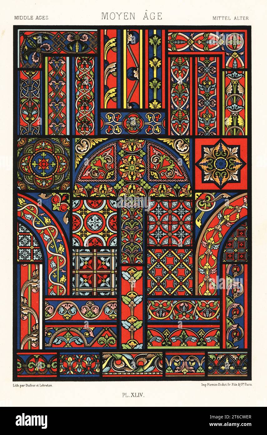 Middle Ages; stained glass, 12th to 14th centuries. Examples from ...
