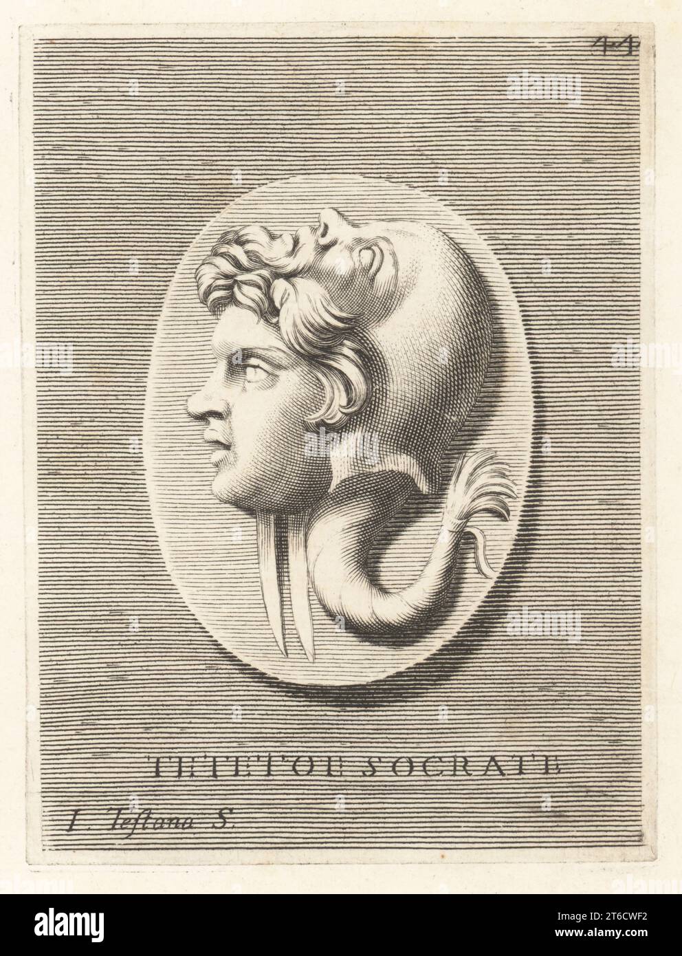 Theaetetus of Athens, Greek mathematician, c. 417-369 BC, in a mask ...