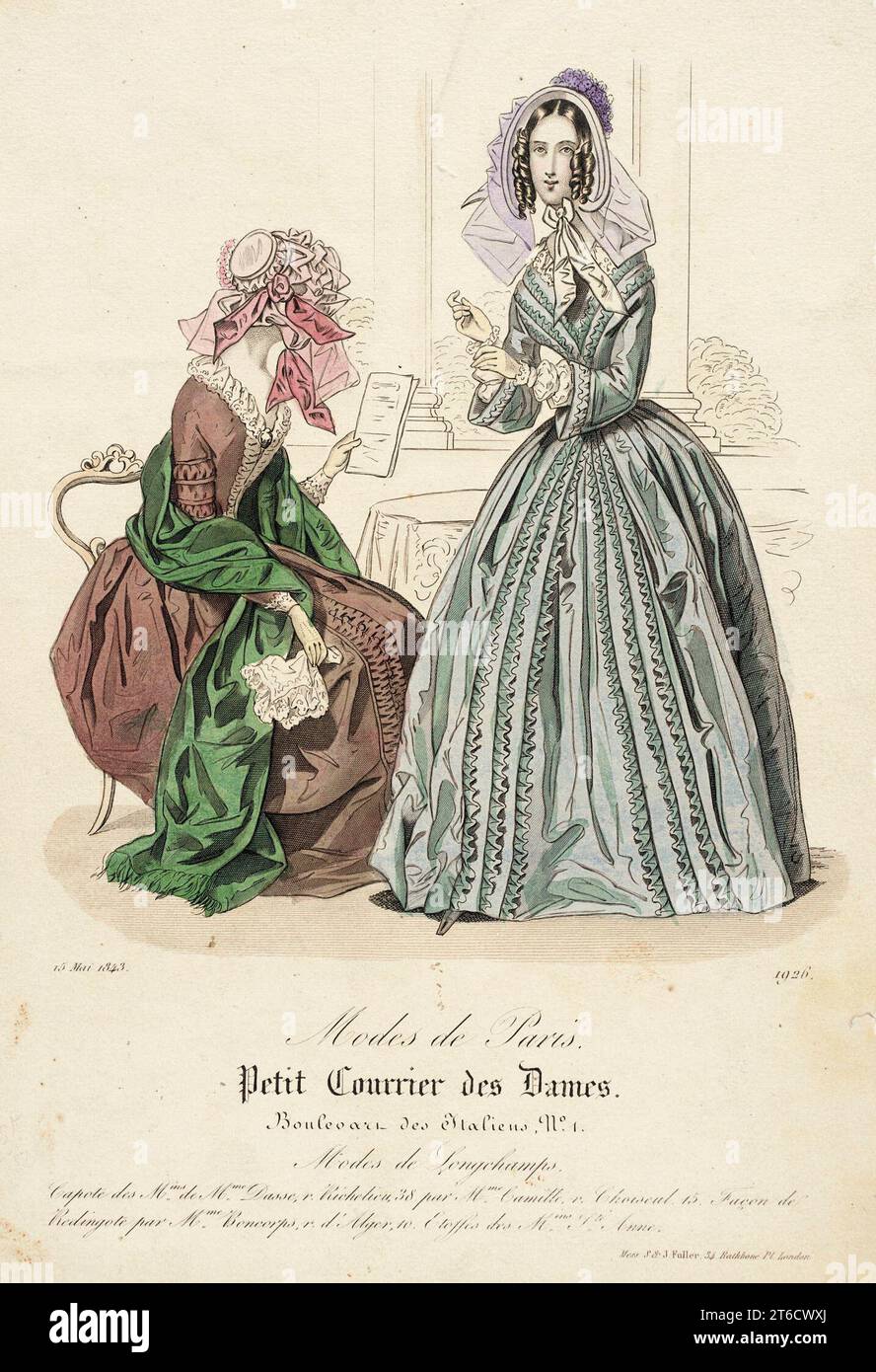 Fashion Plate (Modes de Paris), 1843 Stock Photo - Alamy