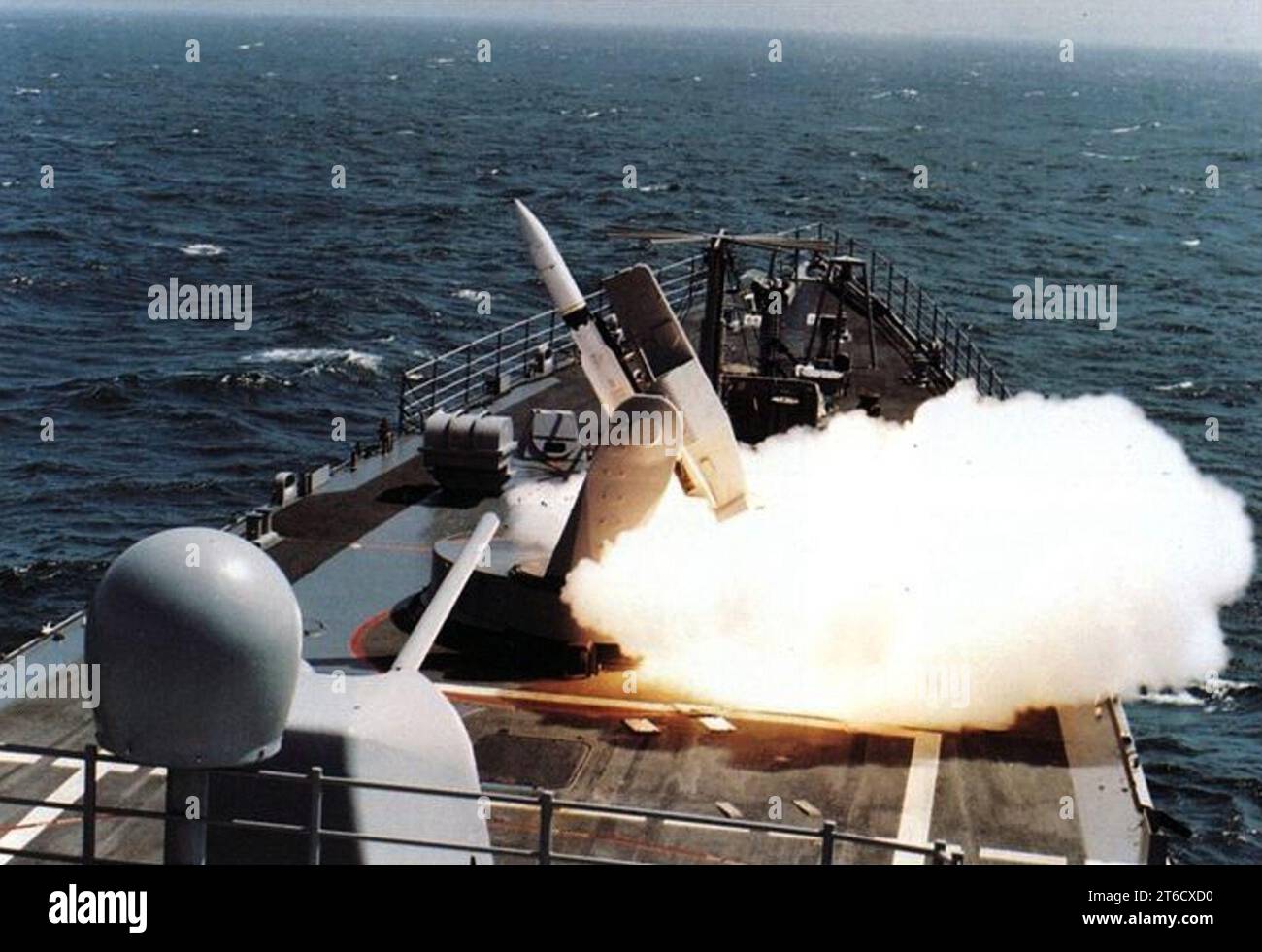 USS California (CGN-36) launches a RIM-66 Standard MR missile, in 1994 ...