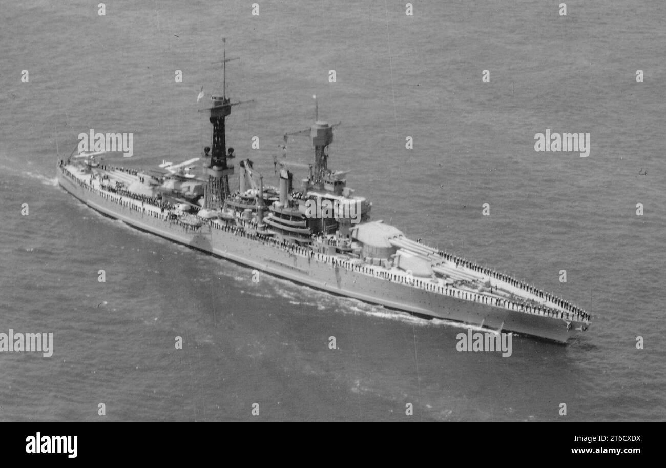 USS California at 1927 naval review Stock Photo - Alamy