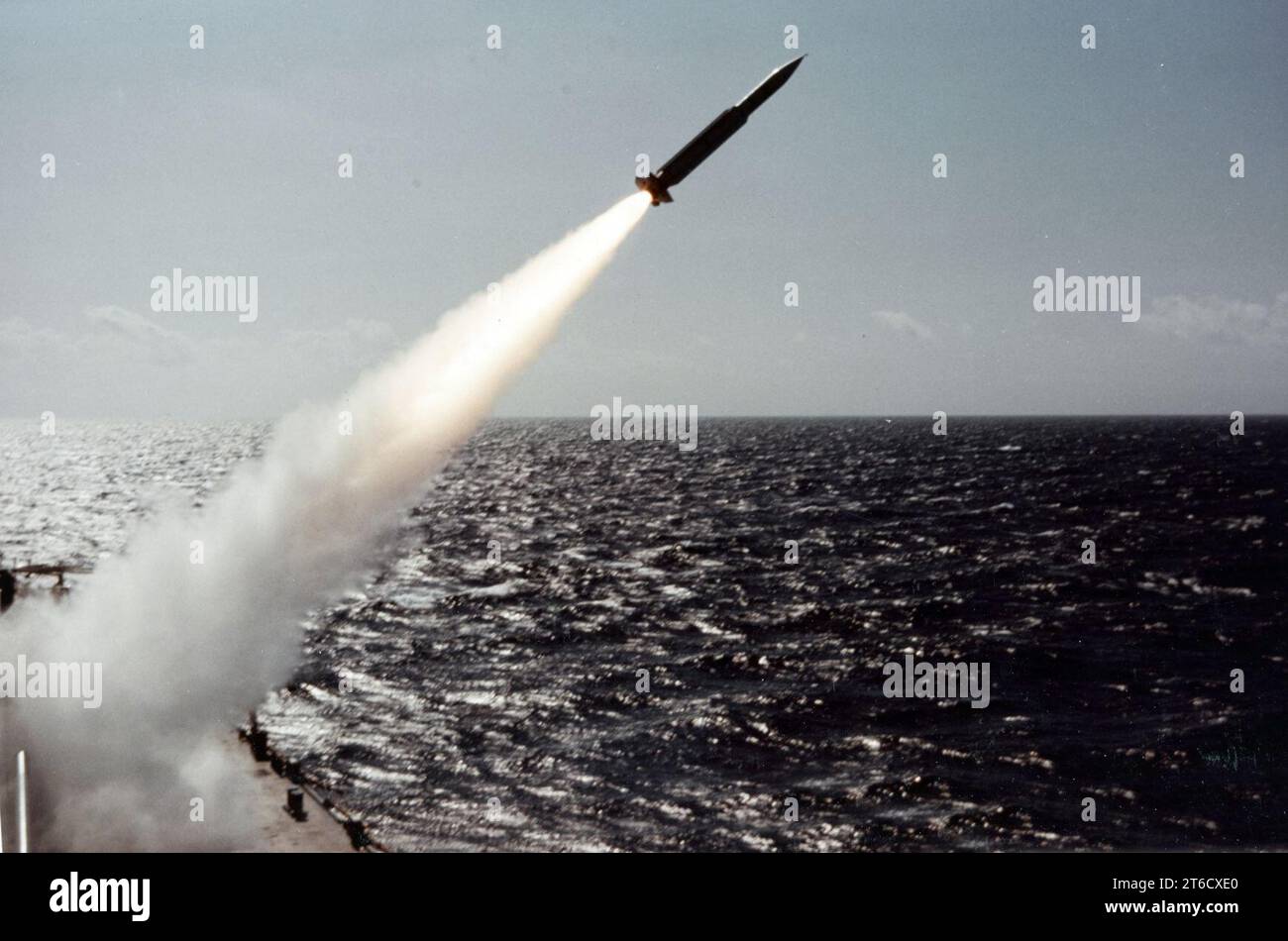 USS California (DLGN-36) launches a RIM-66 Standard MR missile in the ...