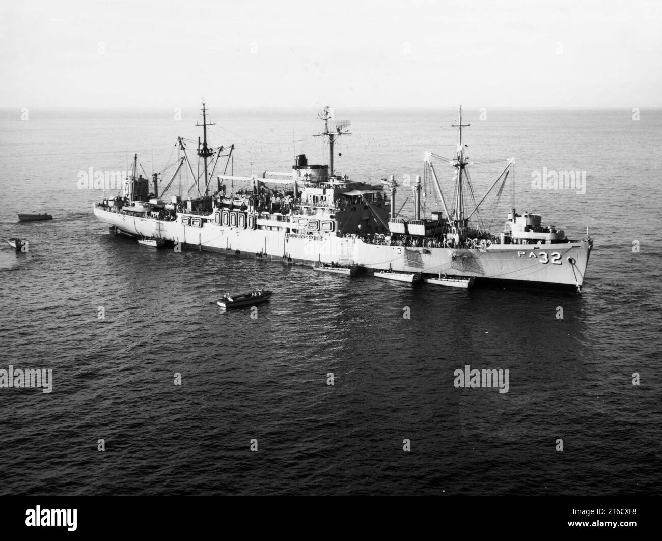 USS Calvert (APA-32) at anchor in the Philippines, 30 May 1964 Stock ...