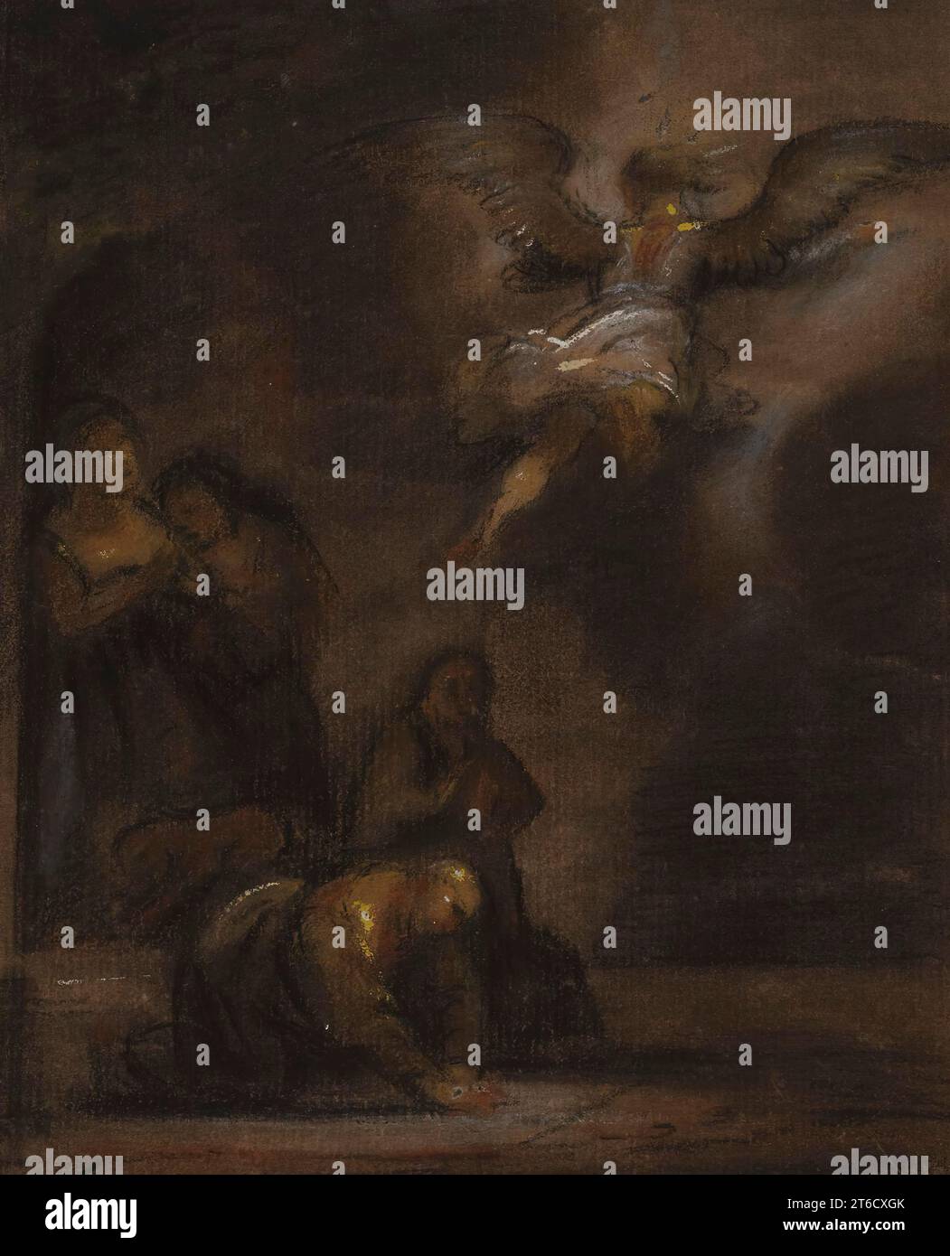 Abraham and the Angel, mid 19th century Stock Photo - Alamy