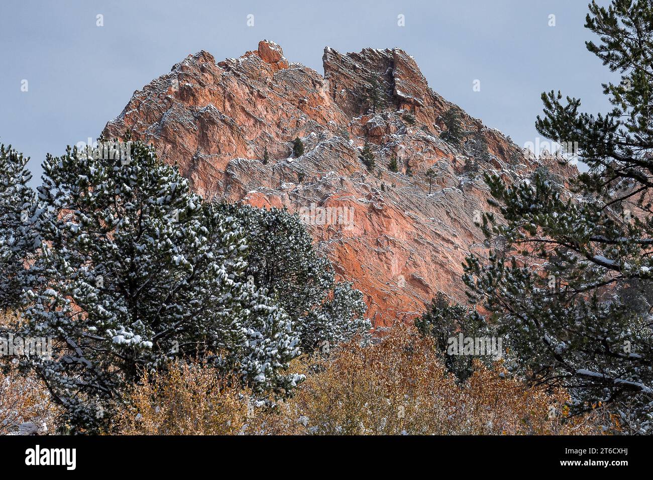 Garden of the Gods surreal rock pinnacles with red rock sand stone ...
