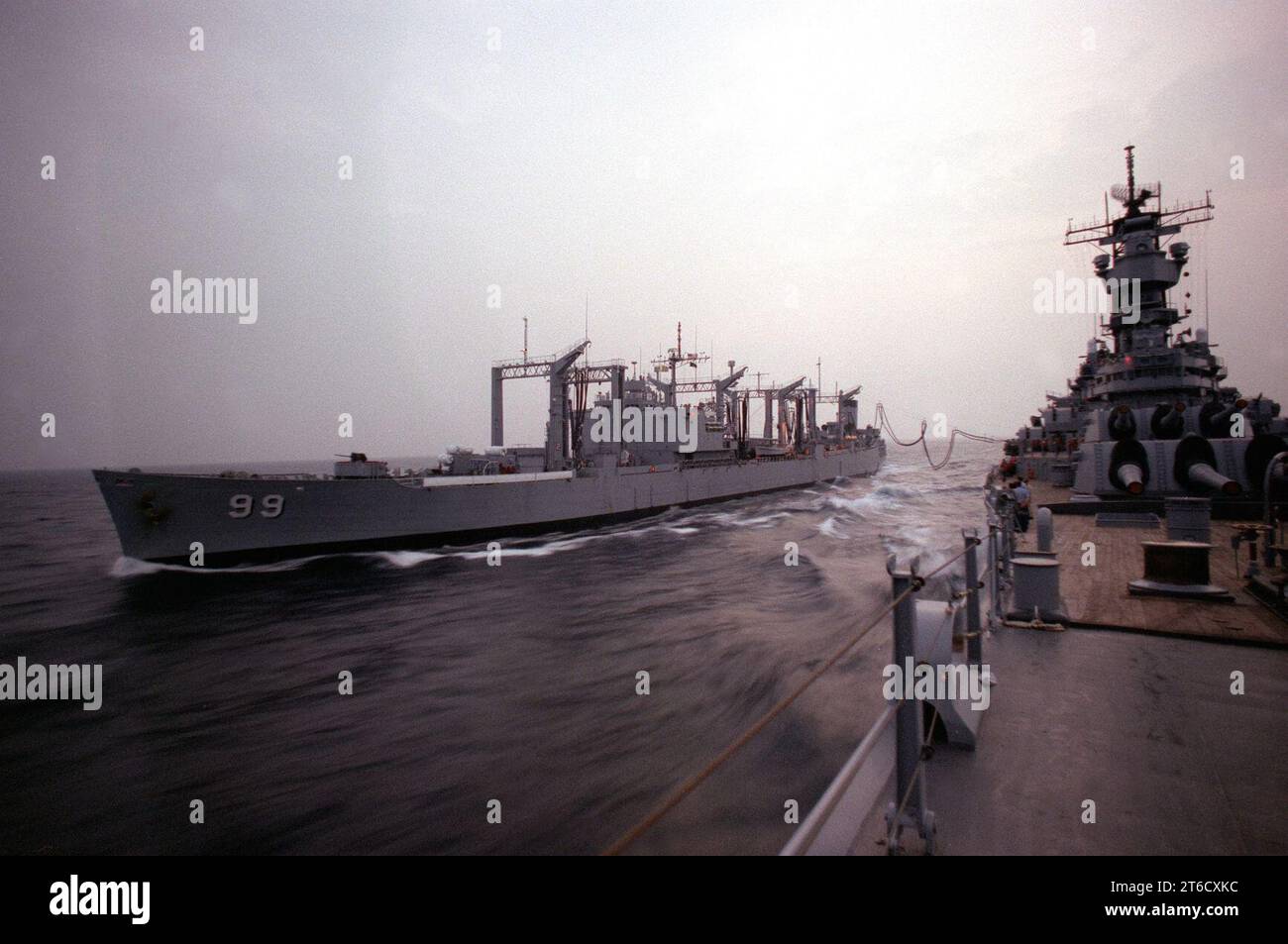 USS Canisteo (AO-99) USS Iowa (BB-61) 1986 Stock Photo - Alamy