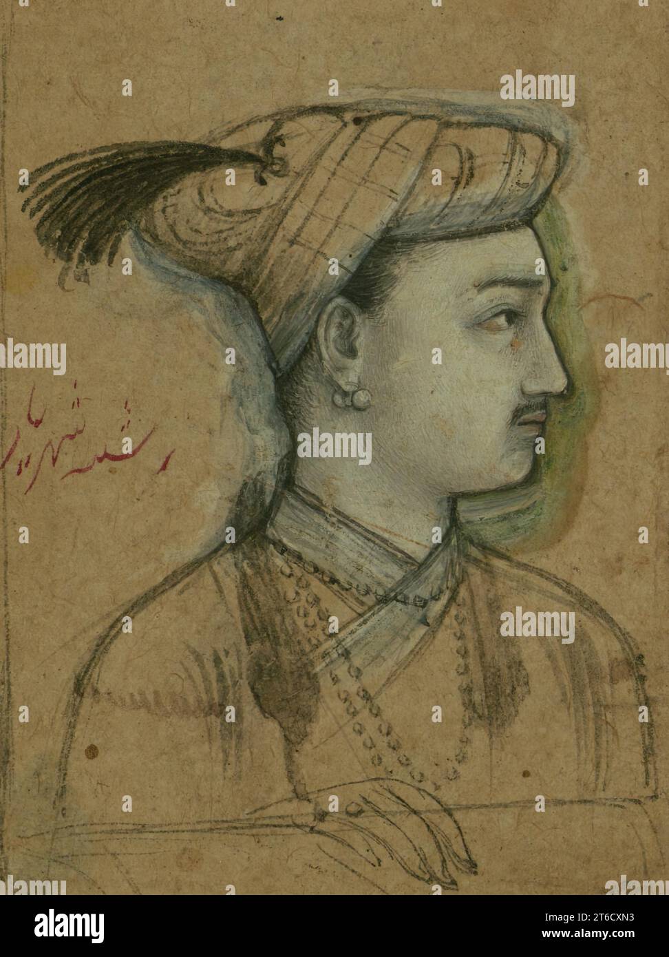 Single Leaf of a Portrait of Shahriyar, 11th century AH/AD 17th century ...