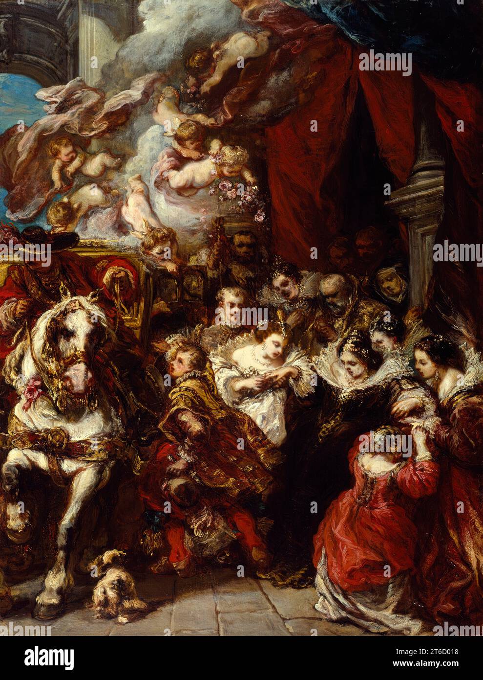 The Departure of Elisabeth of France for Spain, after 1858. During his ...