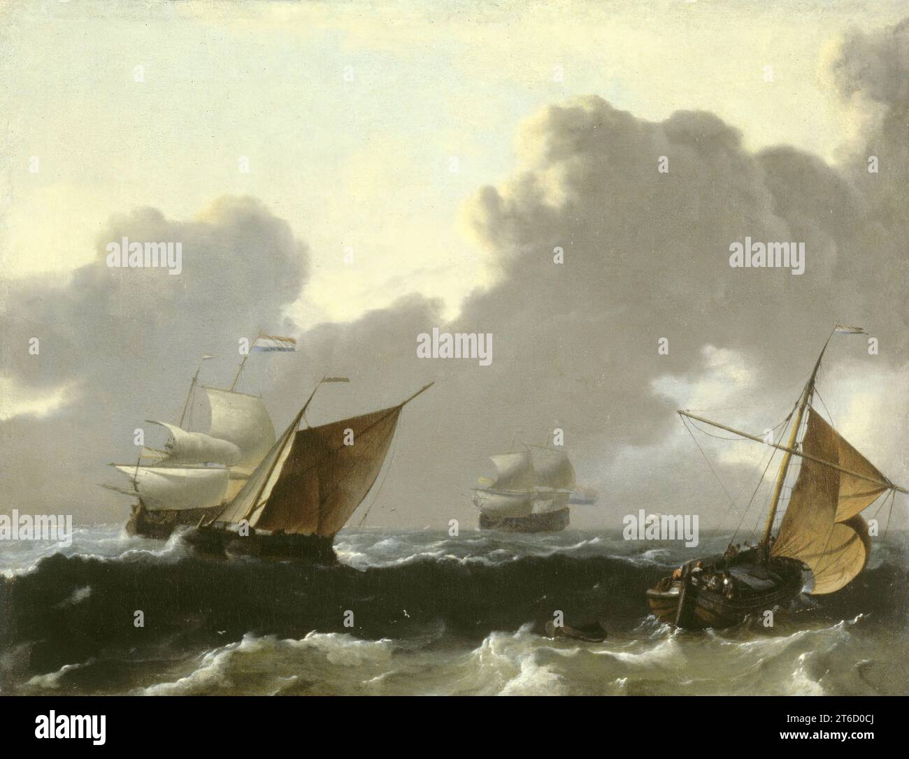 Ships in a storm on the dutch coast hi-res stock photography and images ...