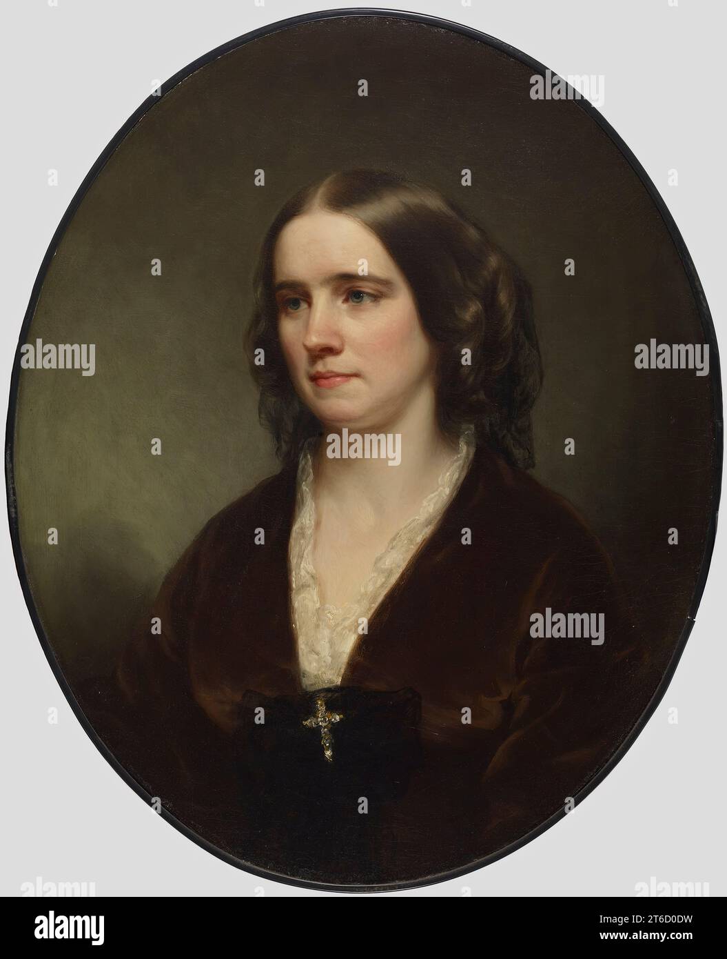Portrait of Ellen Harper Walters, c1859. Wife of William T. Walters and ...