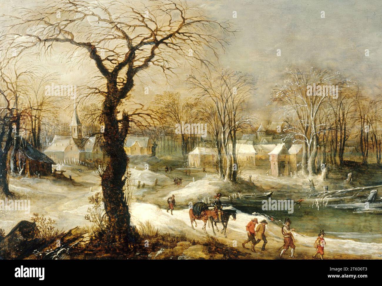 Flemish winter landscape trees hi-res stock photography and images - Alamy