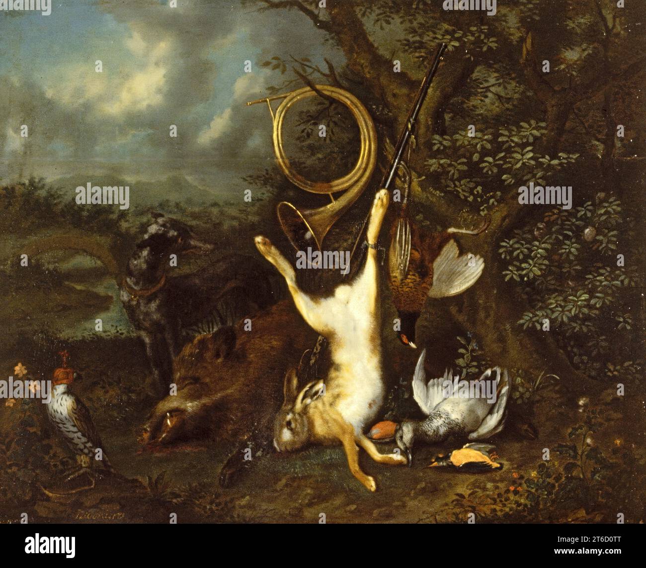 Hunting dog still life painting hi-res stock photography and images - Alamy