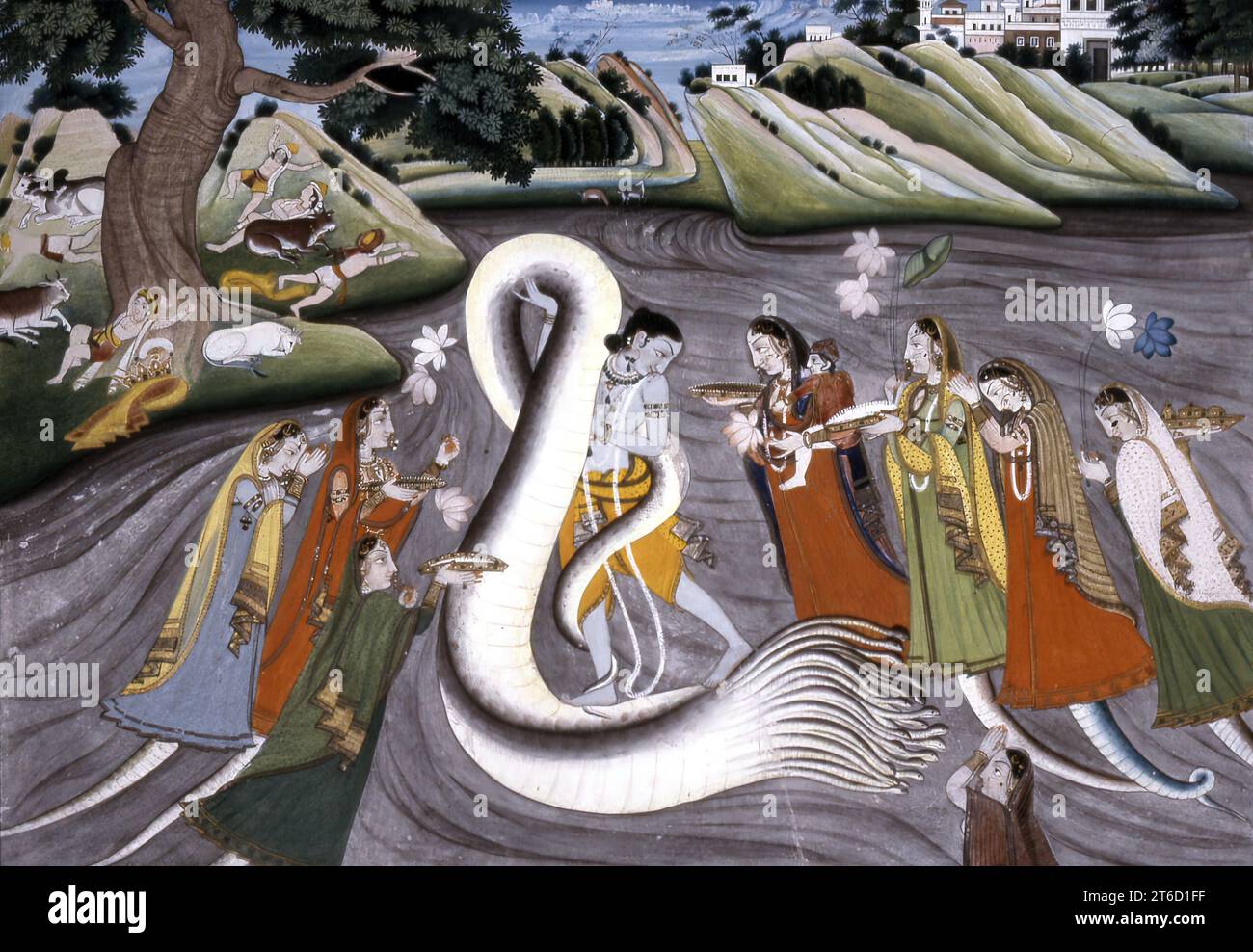 Krishna Subdues Kaliya, c1800. One of young Krishna's most popular ...