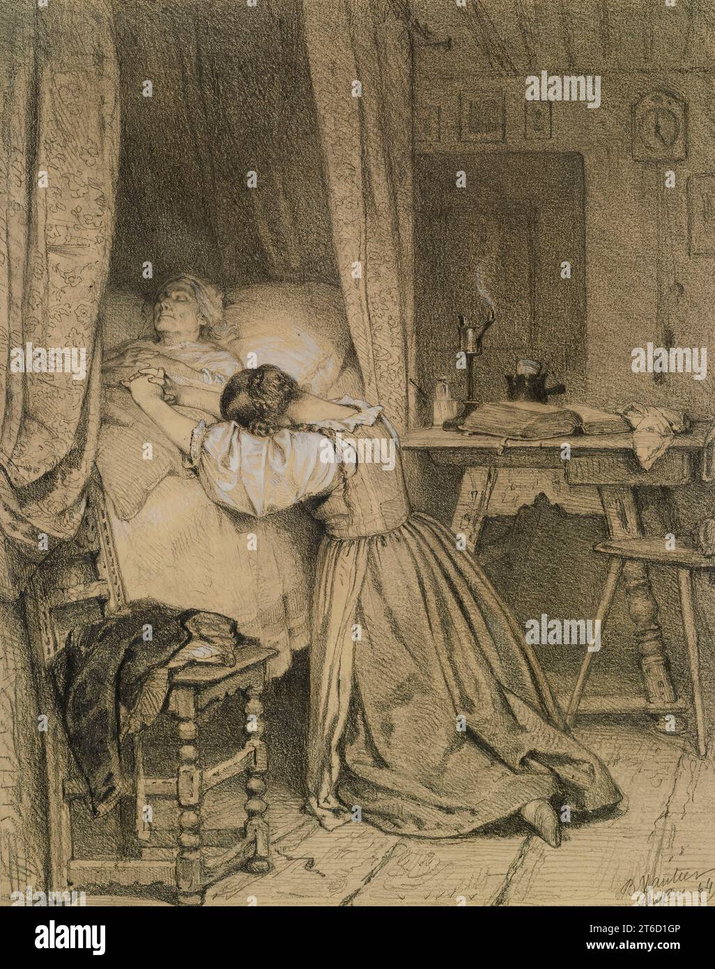 Young woman on her death bed hi-res stock photography and images - Alamy