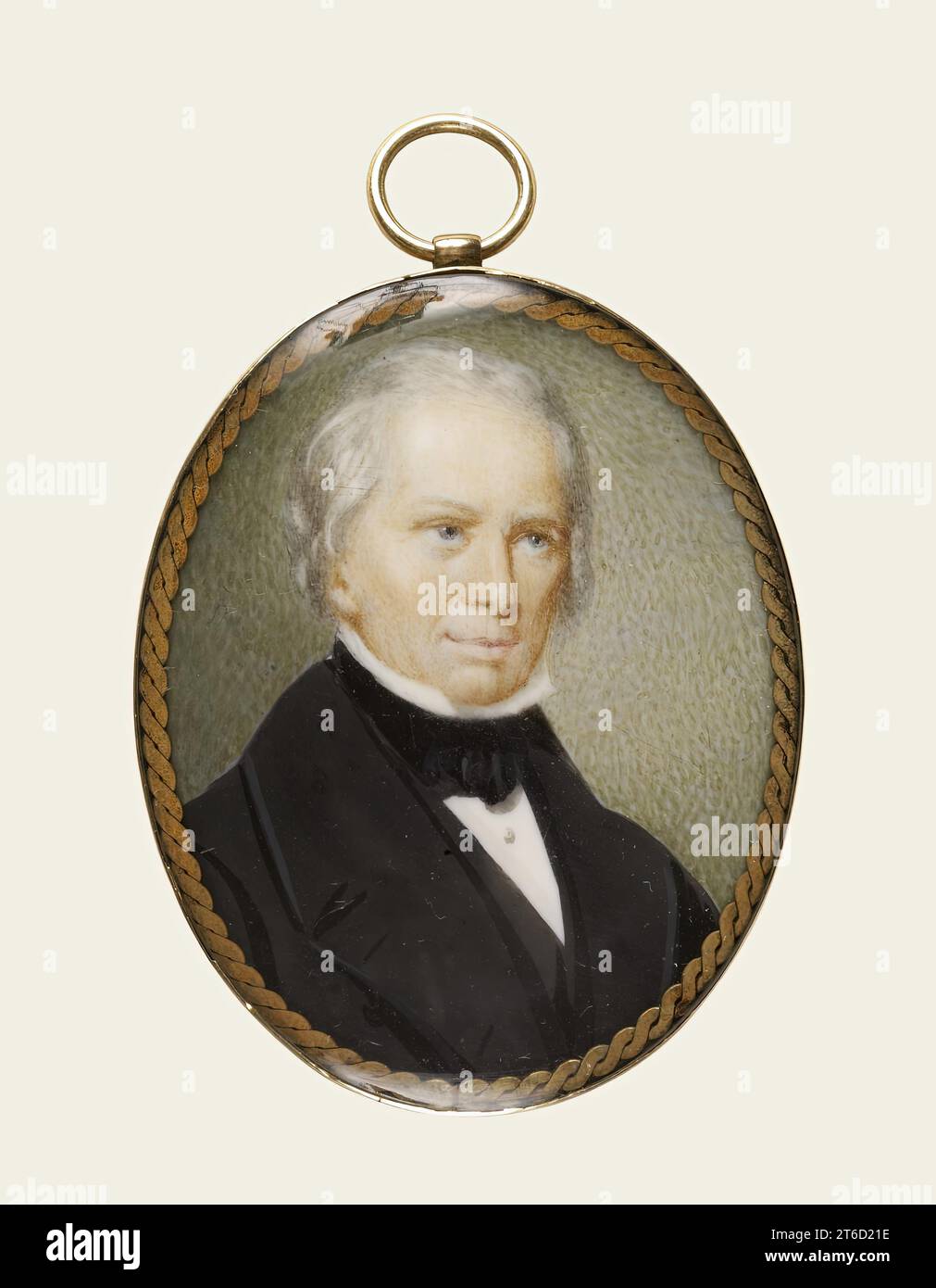 Henry Clay, c1840. One of a pair of miniatures in watercolour on ivory ...