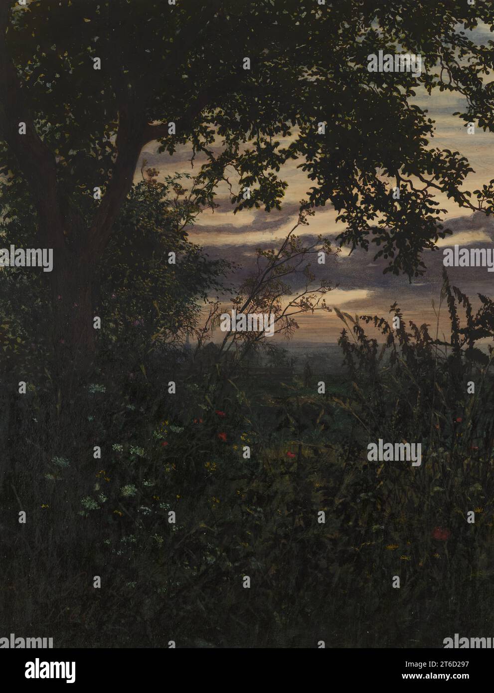 Landscape at Sunset, 1865 Stock Photo - Alamy