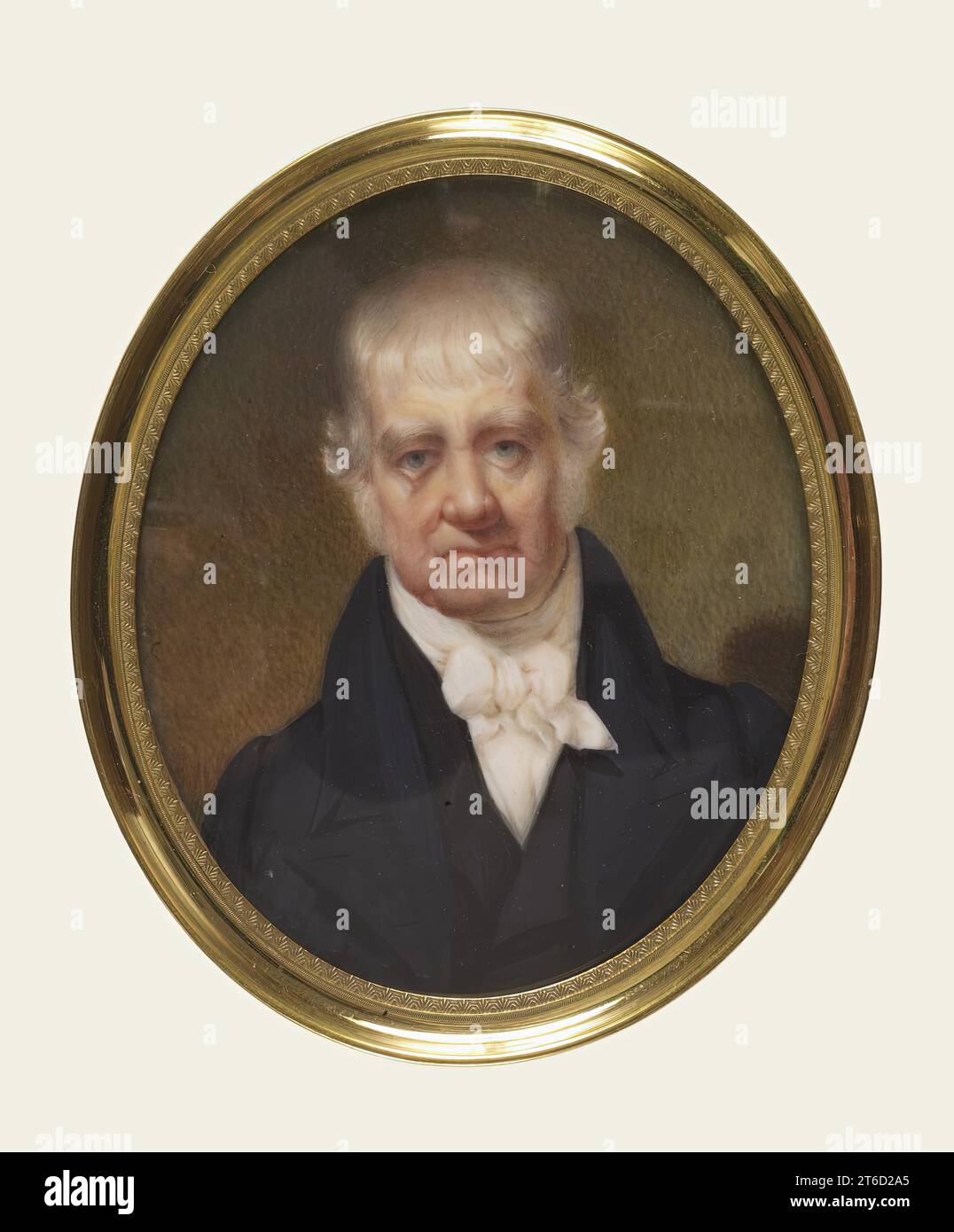 Self-Portrait, c1860. Bust-length portrait with white hair and side ...
