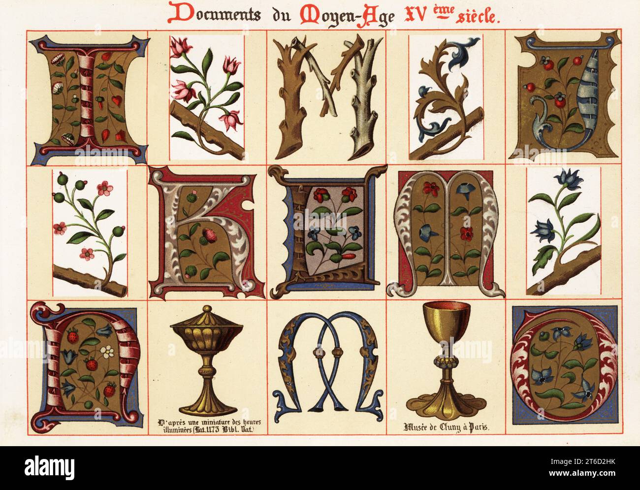 Illuminated manuscript alphabet hi-res stock photography and images - Alamy